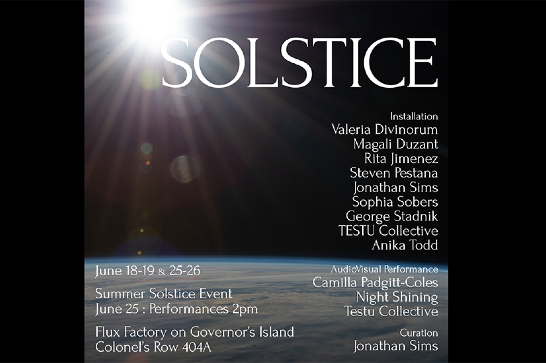 June Flux Saturday: Solstice | Governors Island (en-US)